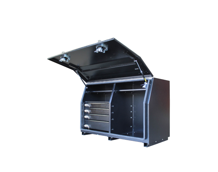850 Series Mine Box 1280L Black Aluminium • Pallet Racking Place